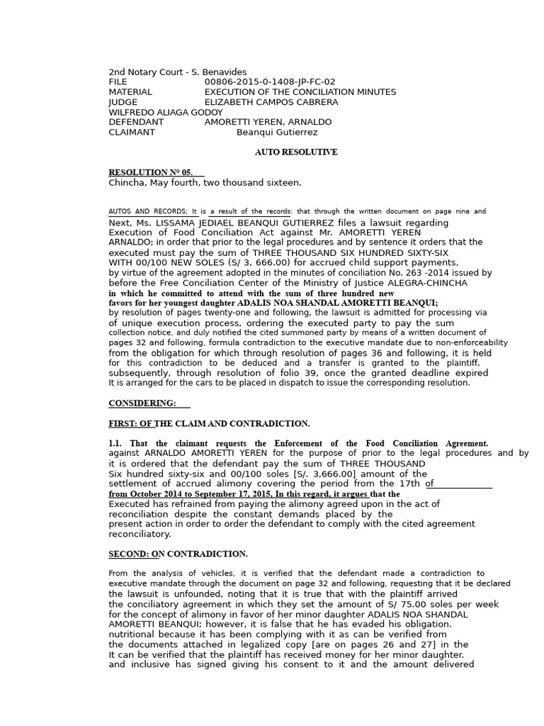 Judgment - Execution of Food Act | PDF | Evidence (Law) | Burden Of ...
