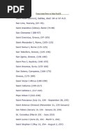 List of Popes from Peter to Francis | PDF | Catholic Church | Vatican City