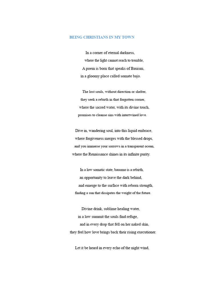 Poem of Redemption in Somate Bajo | PDF