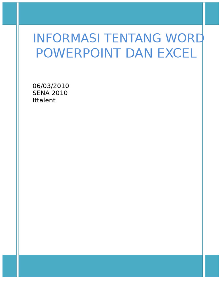 Laporan Word PowerPoint Dan Excel | PDF