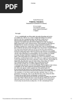 White Nights-Fyodor Dostoevsky | PDF
