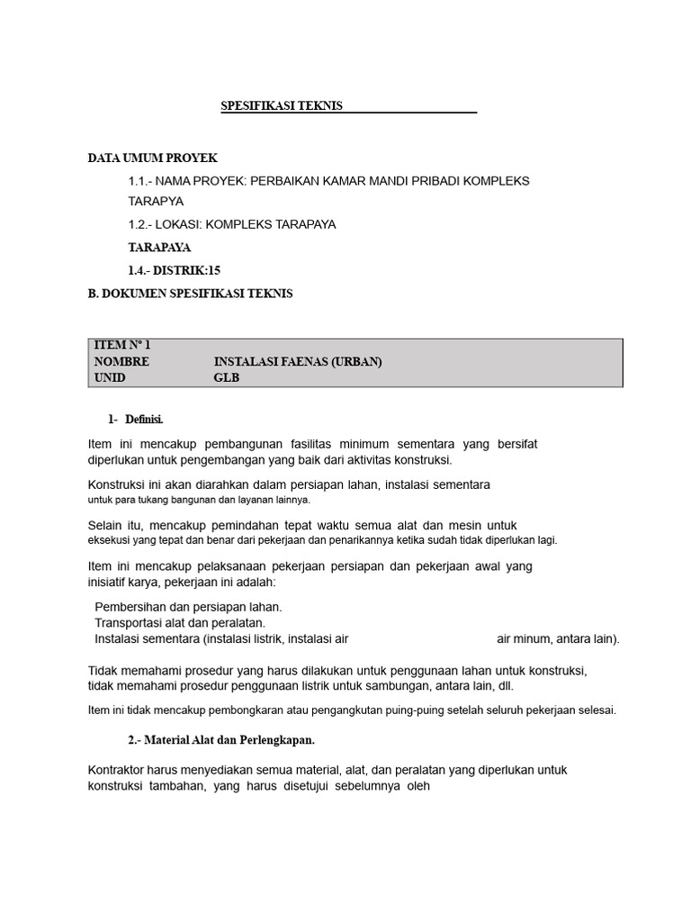 Dokumen Spesifikasi Teknis Pdf