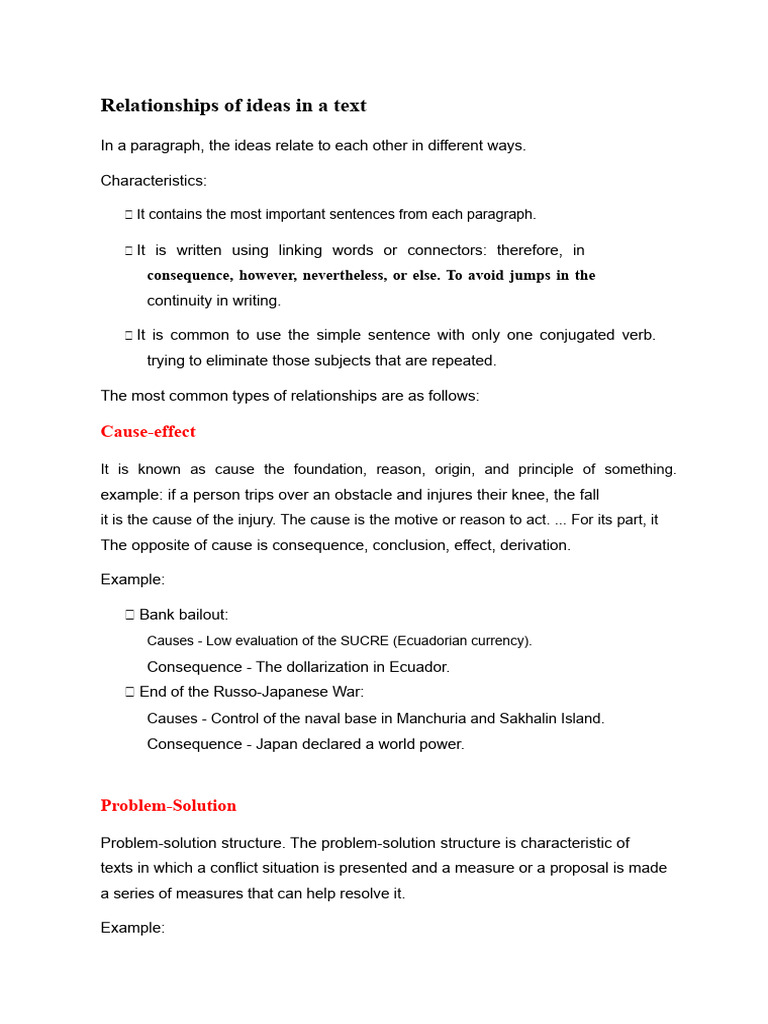 Understanding Text Relationships | PDF