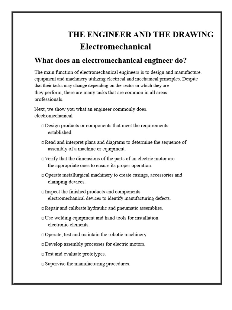 The Engineer and The Electromechanical Drawing 2 | PDF | Electrical ...