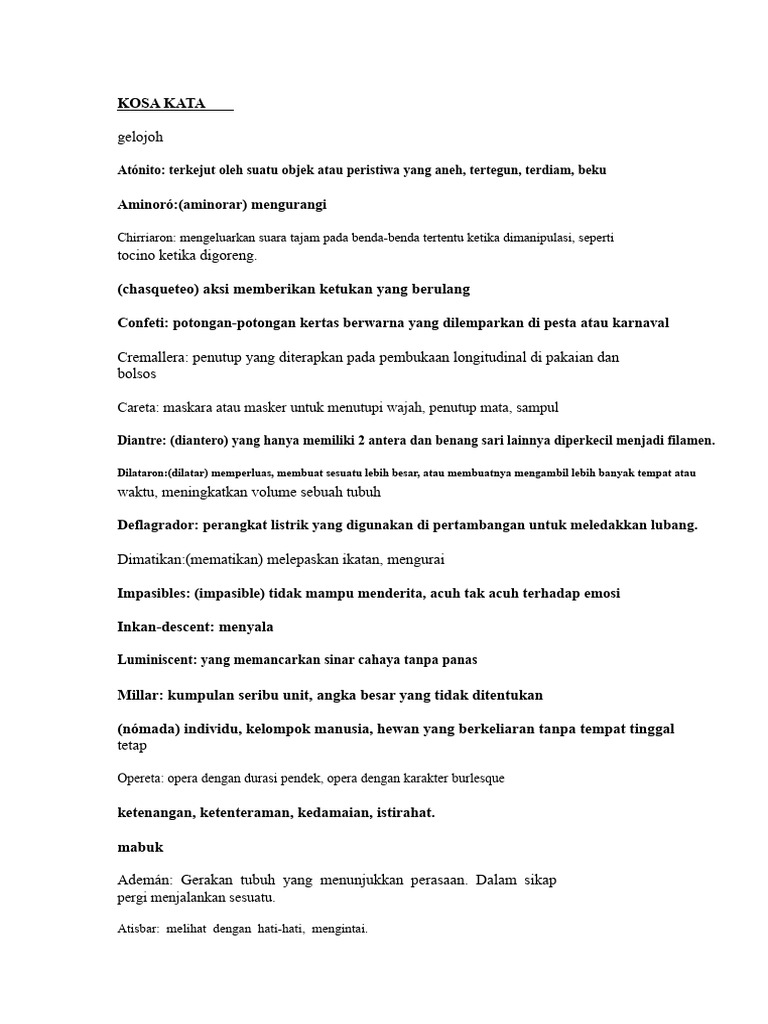 KOSAKATA | PDF