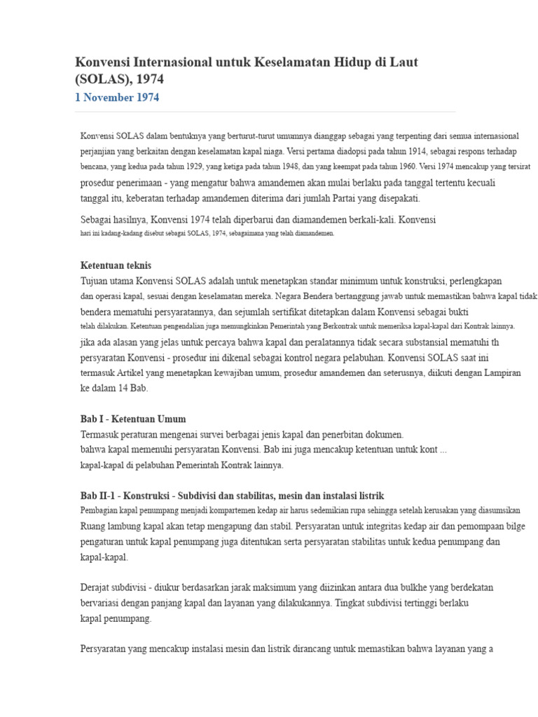 Marpol Solas 2020 | PDF