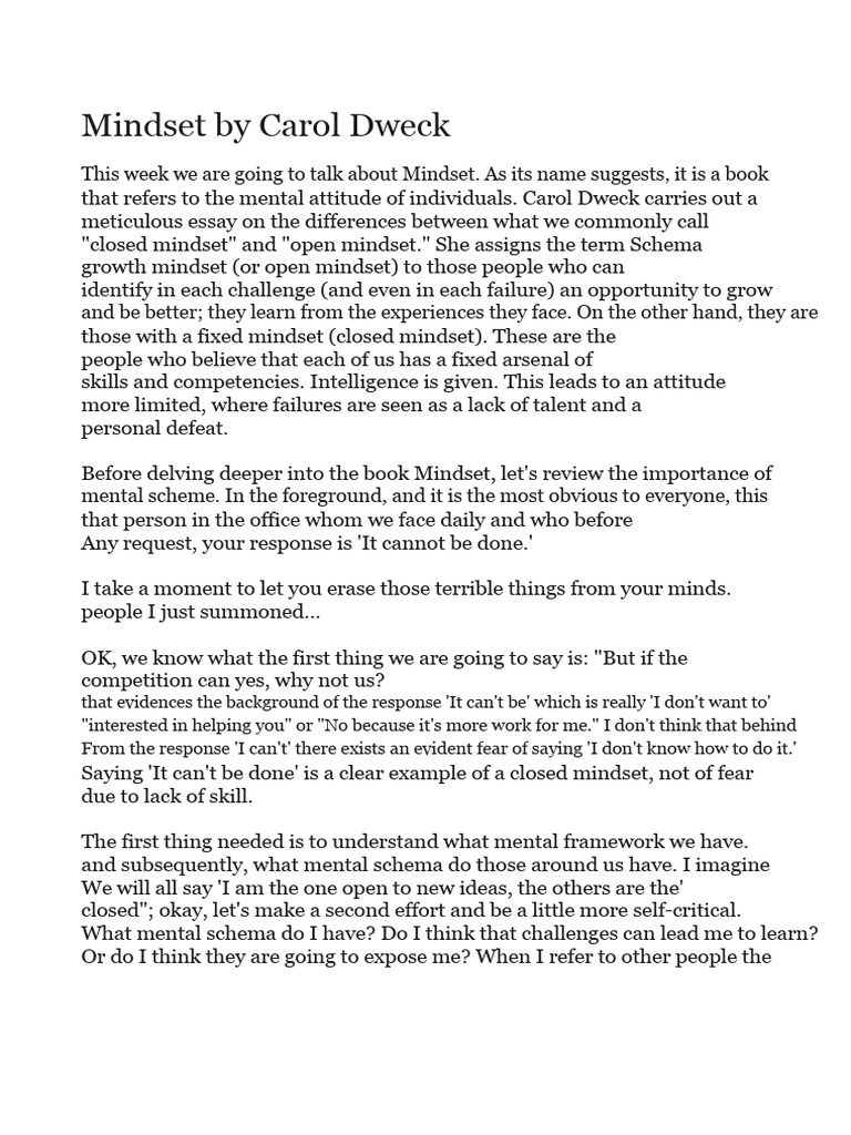 Understanding Mindsets: Growth vs. Fixed | PDF | Mindset | Psychology