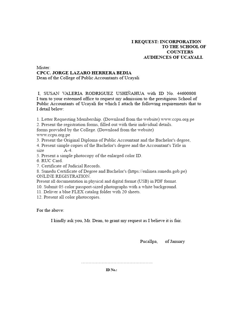 Application For Incorporation | PDF