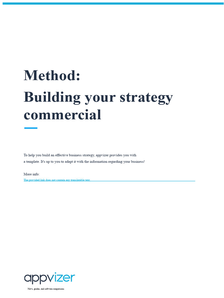 Commercial Strategy Development Guide | PDF | Strategic Management ...