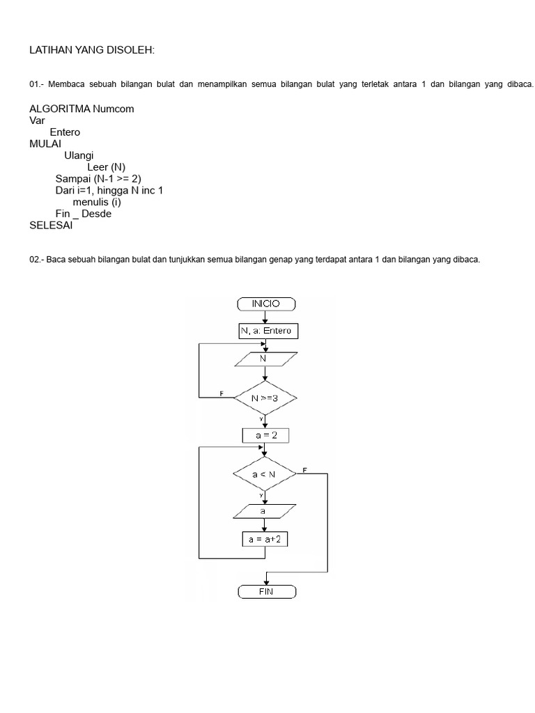Latihan Yang Diselesaikan Tentang Algoritma | PDF
