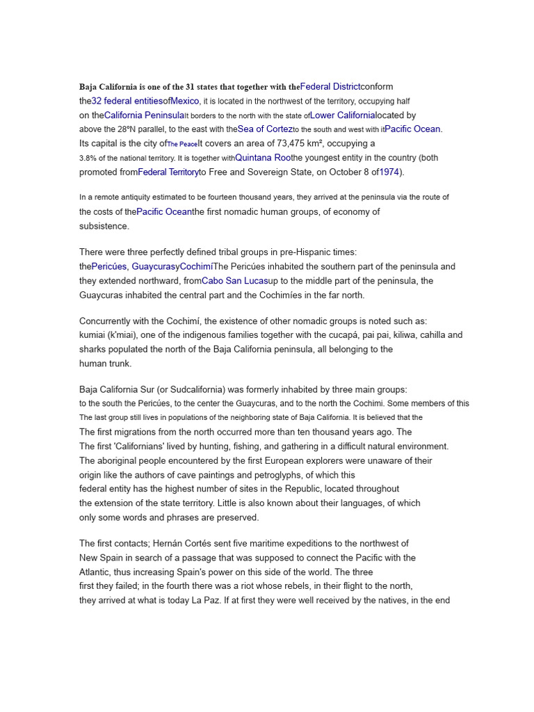 Monograph of The State of Baja California Sur. | PDF | North America ...