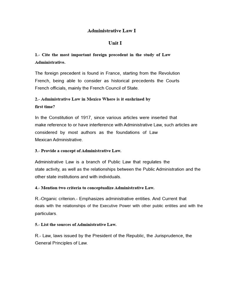 Overview of Administrative Law Concepts | PDF | Administrative Law ...
