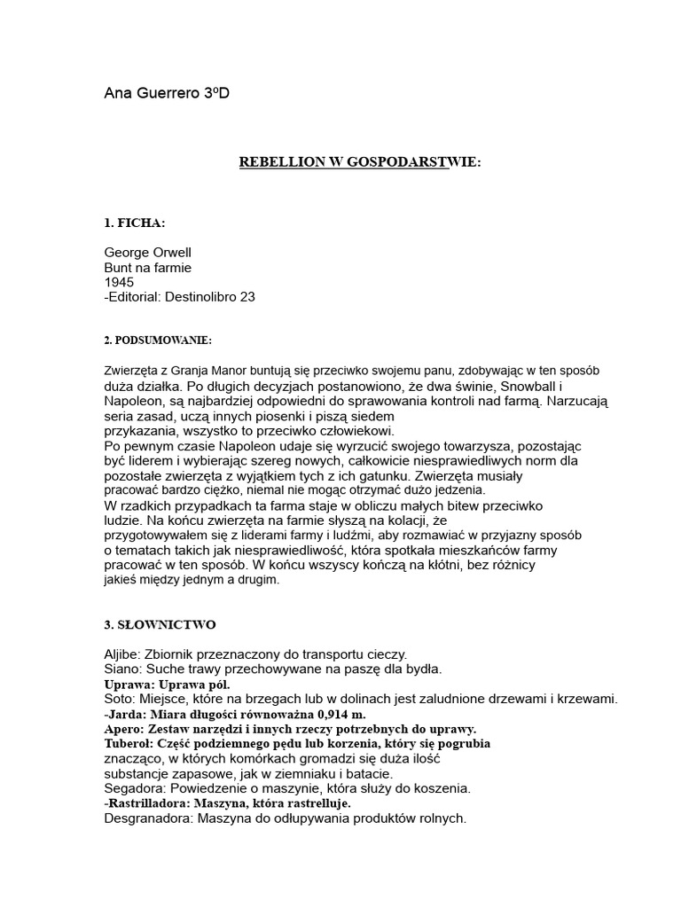Rebelia Na Farmie | PDF