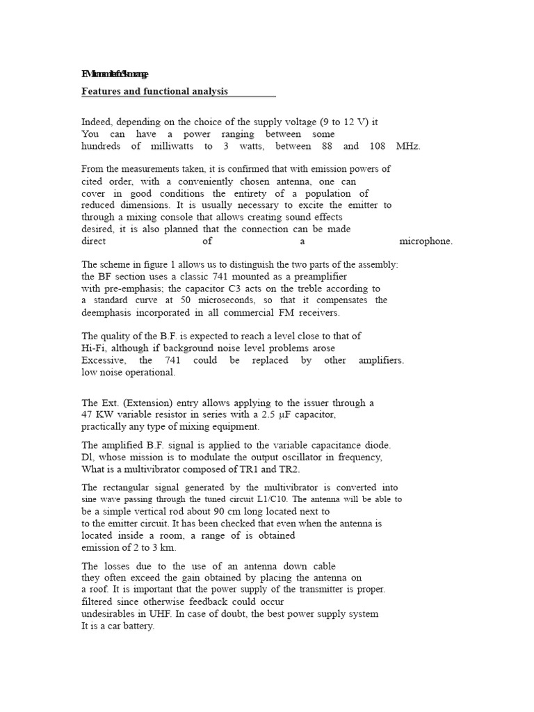 3km FM Transmitter Design Guide | PDF | Amplifier | Antenna (Radio)