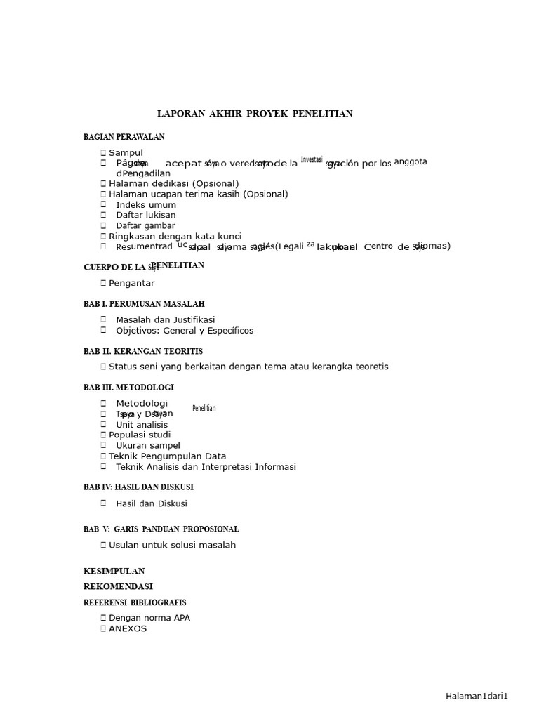 Format Proyek Penelitian | PDF