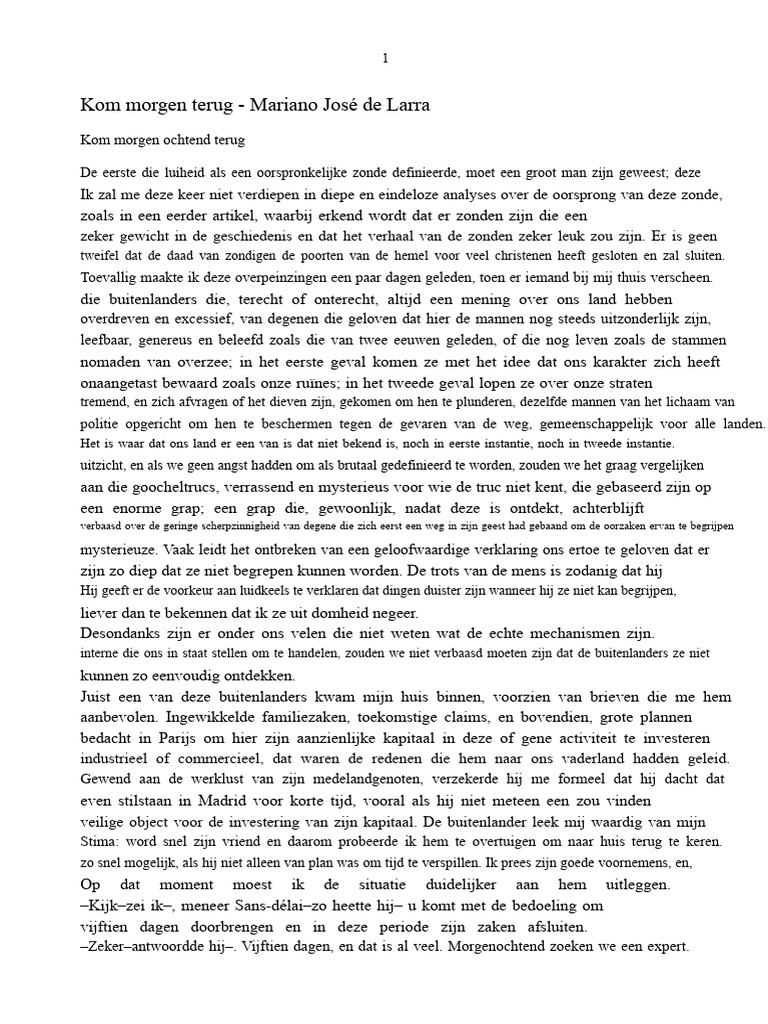 Kom Morgen Terug | PDF