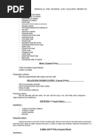 Dishwashing Liquid Formula and Procedure | PDF
