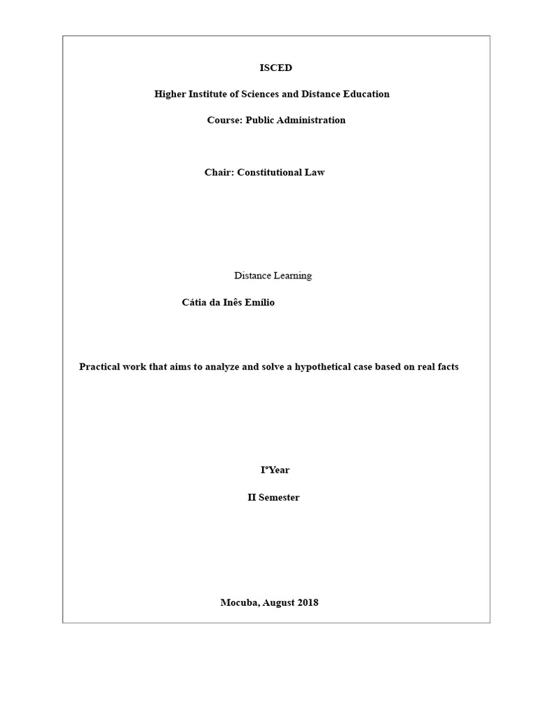 Test 2 B - Practical Cases - Constitutional Law Resolved | PDF ...