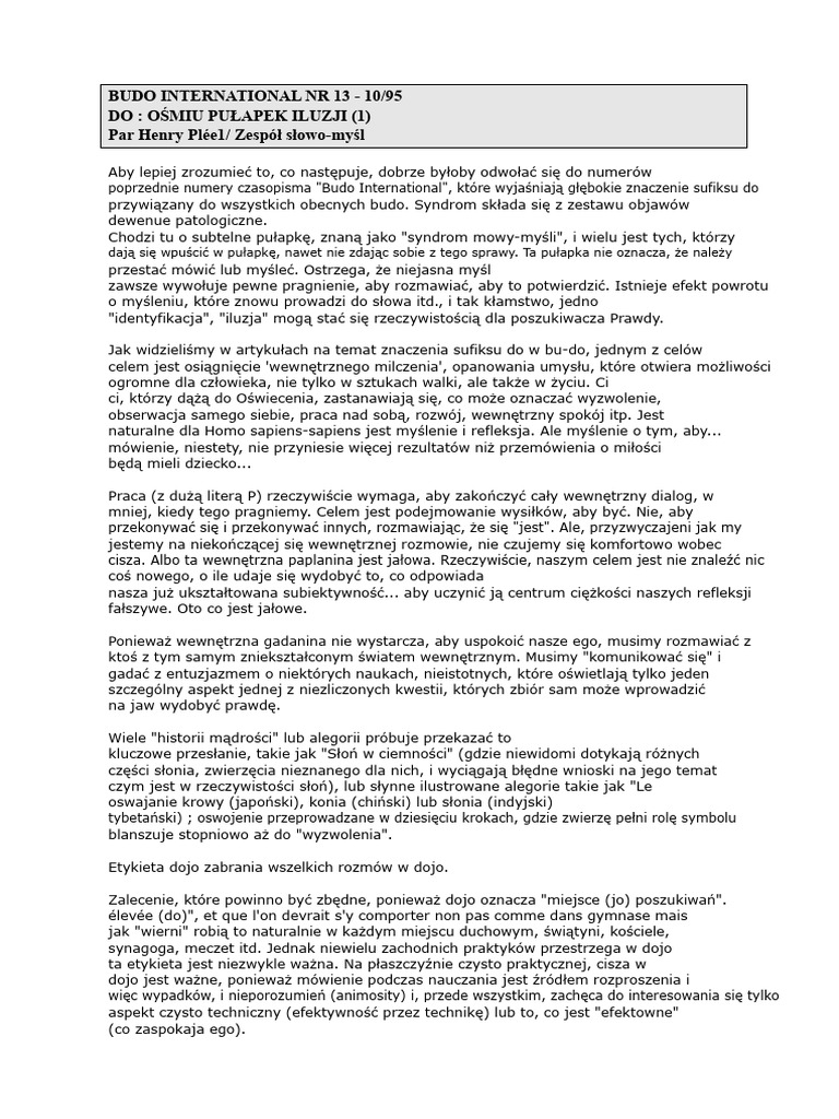 8 Pułapek Iluzji (Henry Plée) | PDF