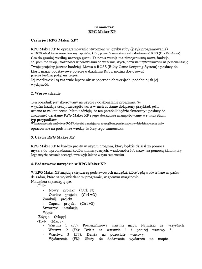 Tutorial RPG Maker XP | PDF