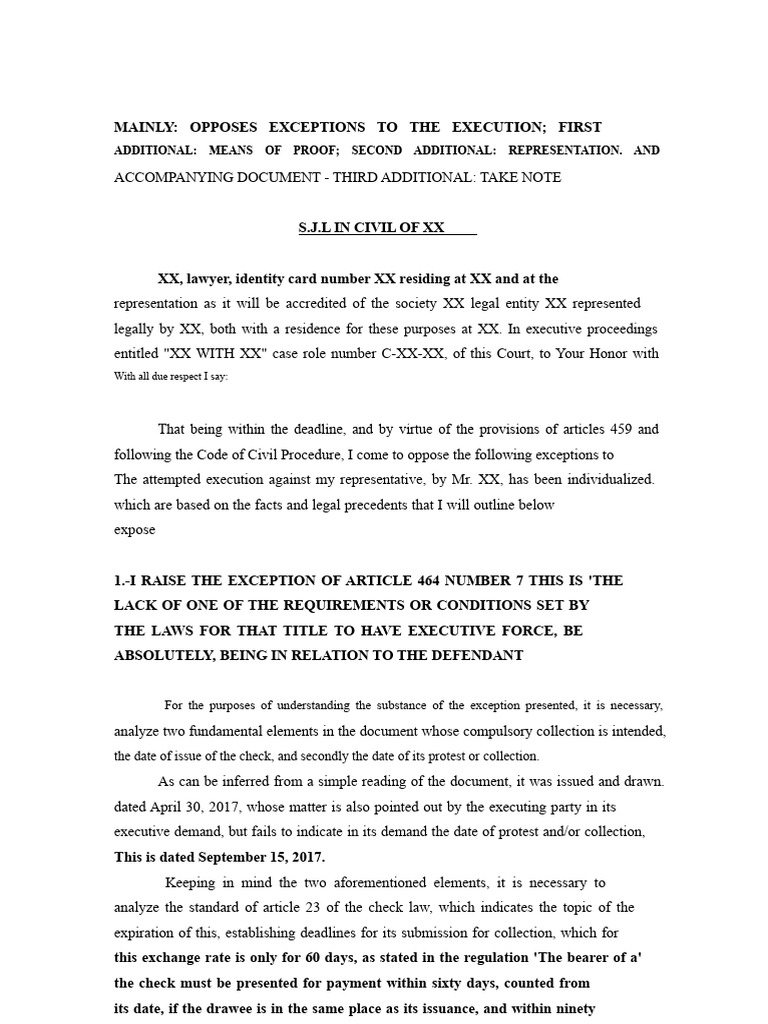 Legal Opposition to Execution Exceptions | PDF | Justice | Crime & Violence