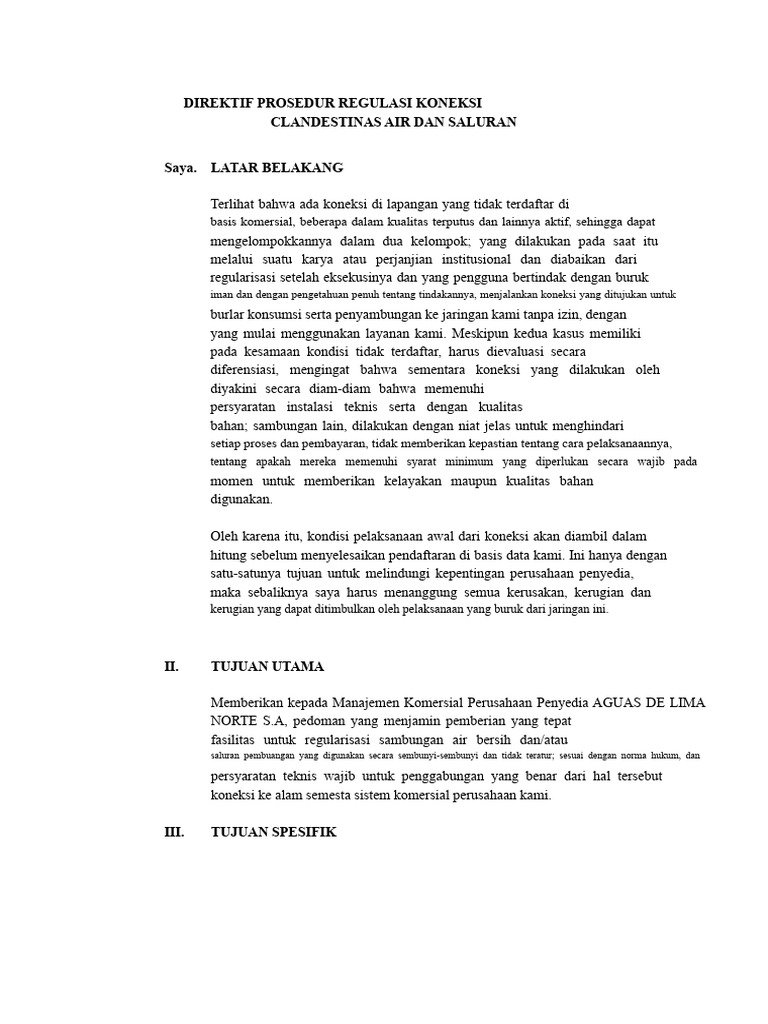 Regulasi Koneksi Air dan Saluran Rahasia | PDF