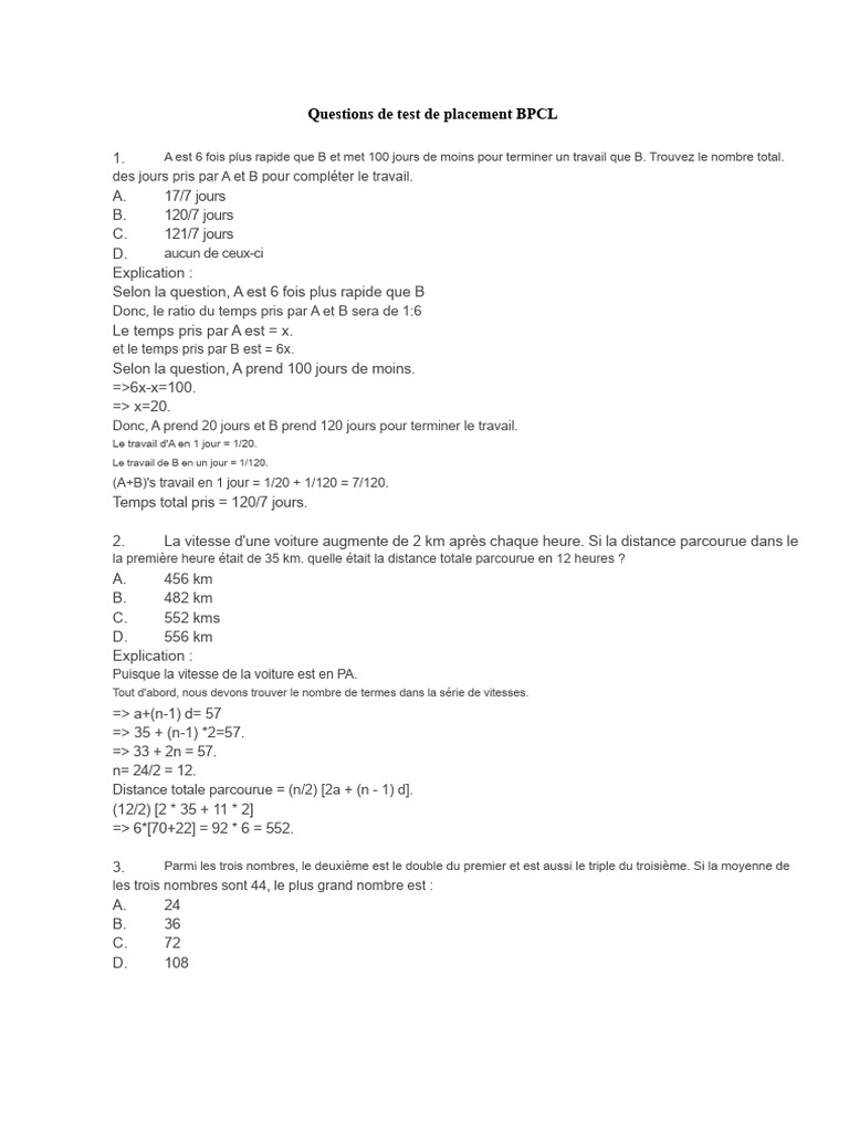 Questions de test de placement BPCL | PDF | Mémoire (informatique ...