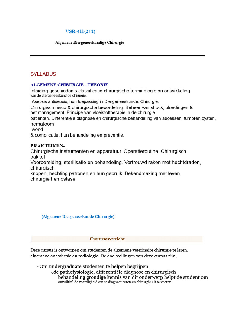 Algemene Chirurgie | PDF