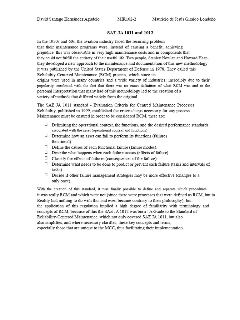 DAVID HERNANDEZ SAE JA 1011 and 1012 | PDF