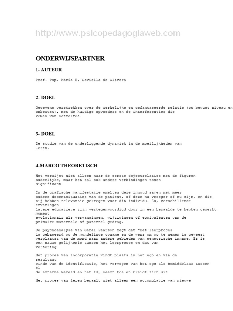 Educatieve Partnerschap Test | PDF