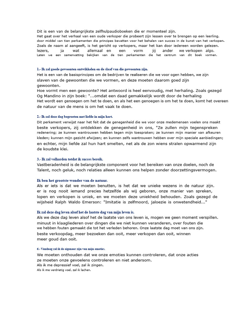 De Perkamenten Van de Grootste Verkoper Ter Wereld | PDF