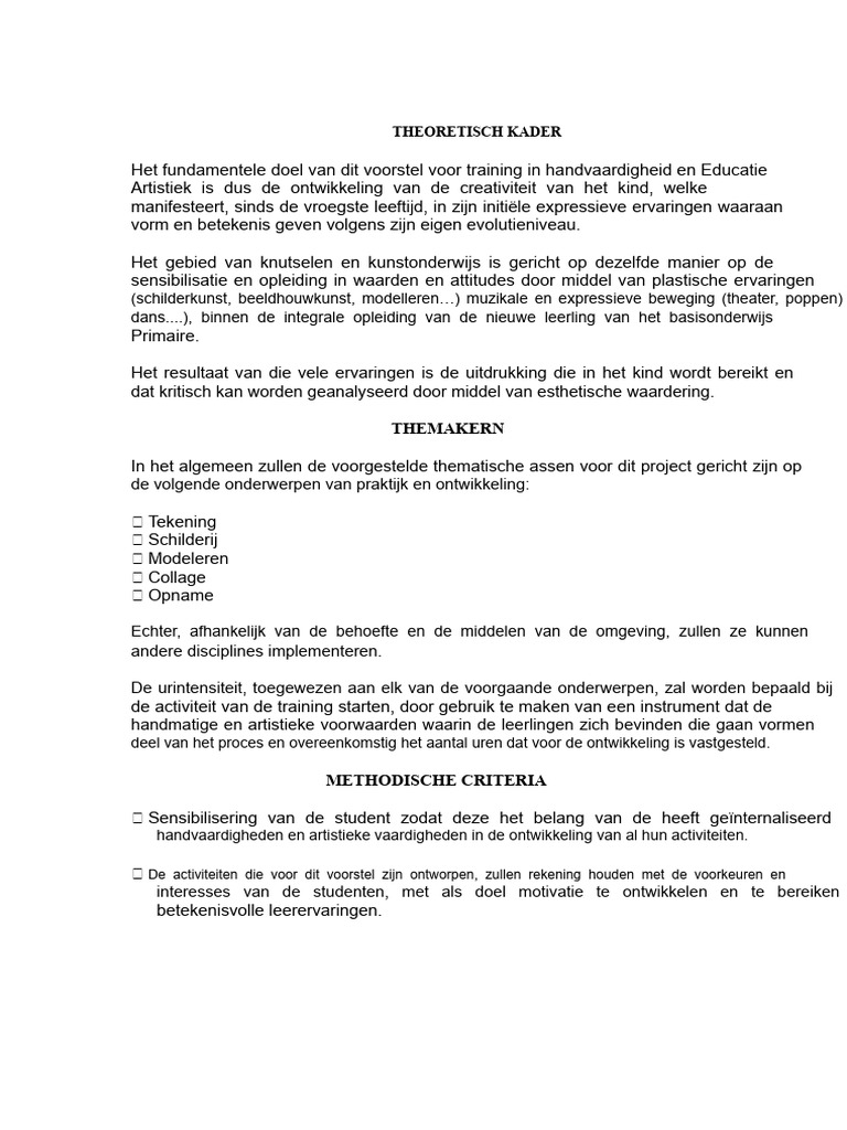 Theoretisch Kader | PDF