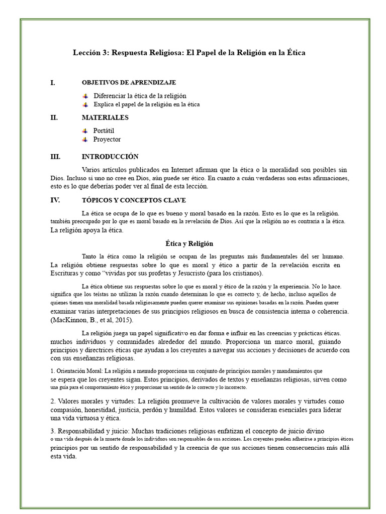 Ética y Religión: Su Interrelación | PDF | Moralidad | Virtud