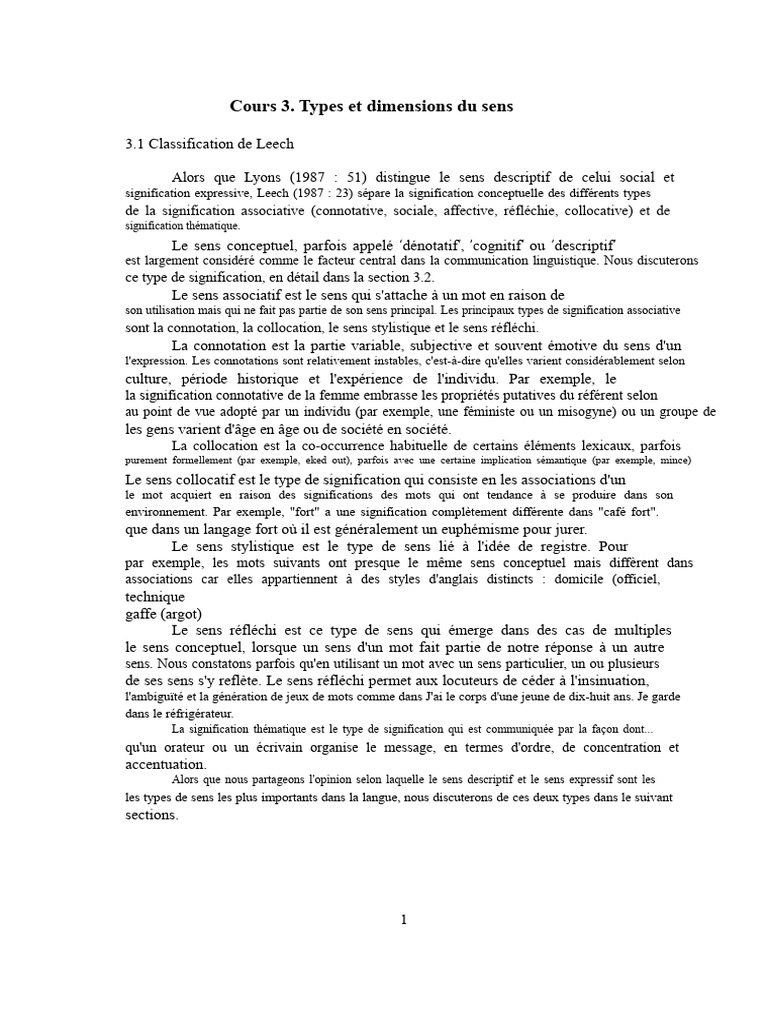 Types de signification en linguistique | PDF | Dialecte | Ambiguïté