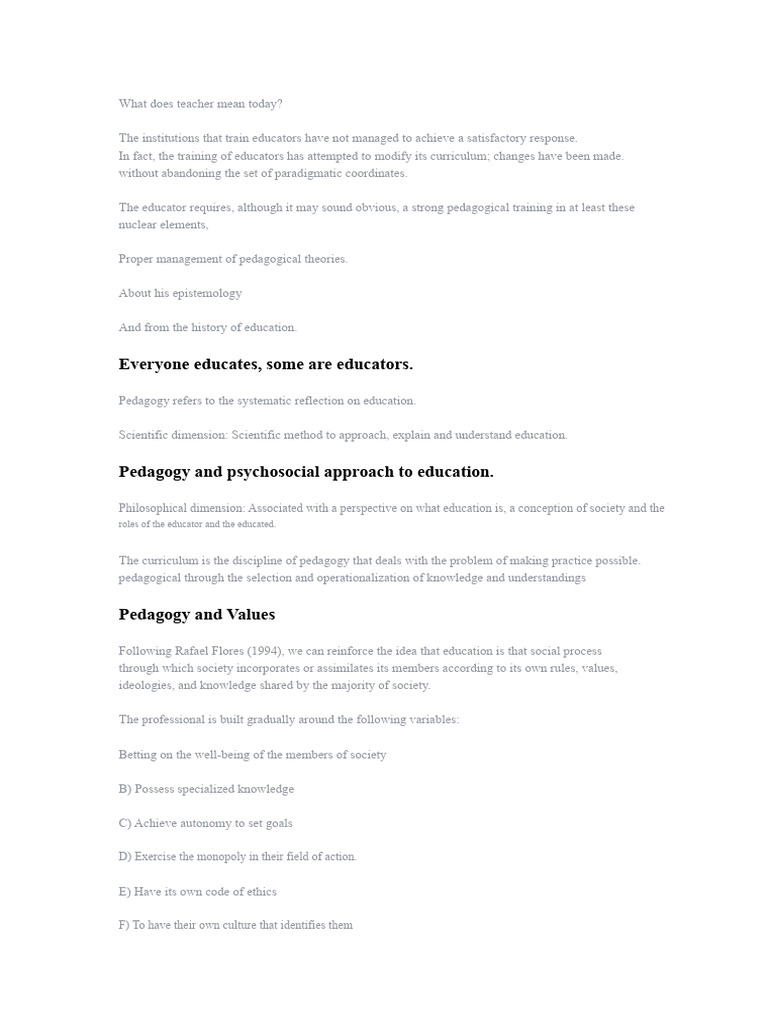 the work of the pedagogue Domingo Bazan summary | PDF | Pedagogy ...