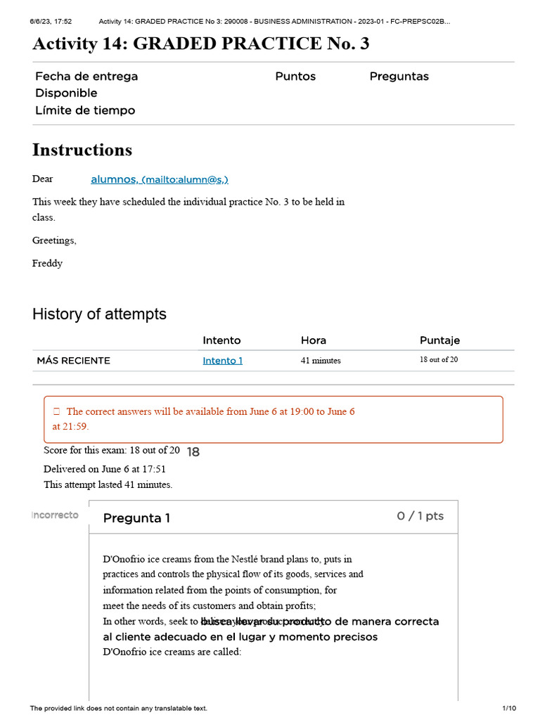 Activity 14 - GRADED PRACTICE No 3 - 290008 - BUSINESS ADMINISTRATION ...