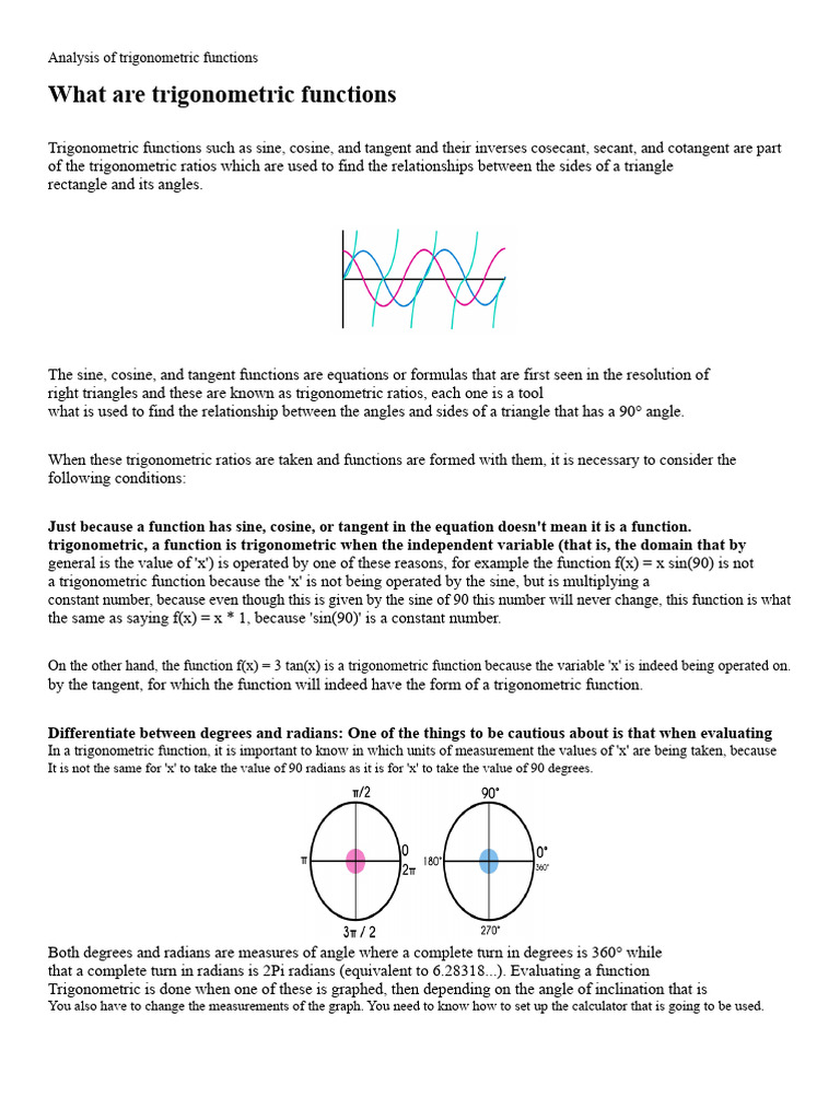 Analysis of Trigonometric Functions | PDF | Trigonometric Functions ...