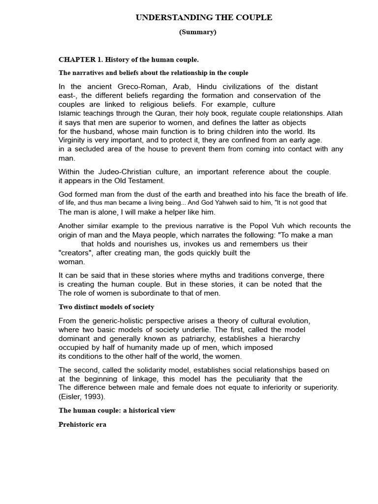 UNDERSTANDING THE COUPLE | PDF | Family | Love