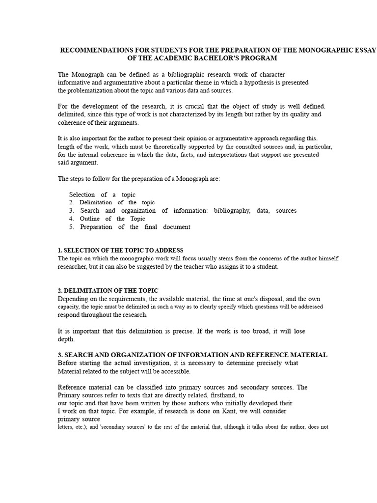 High School Monograph | PDF | Bibliography | Thesis