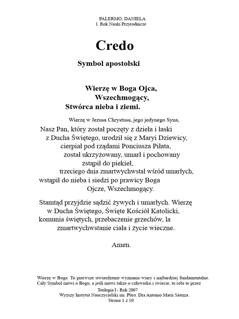 Credo | PDF