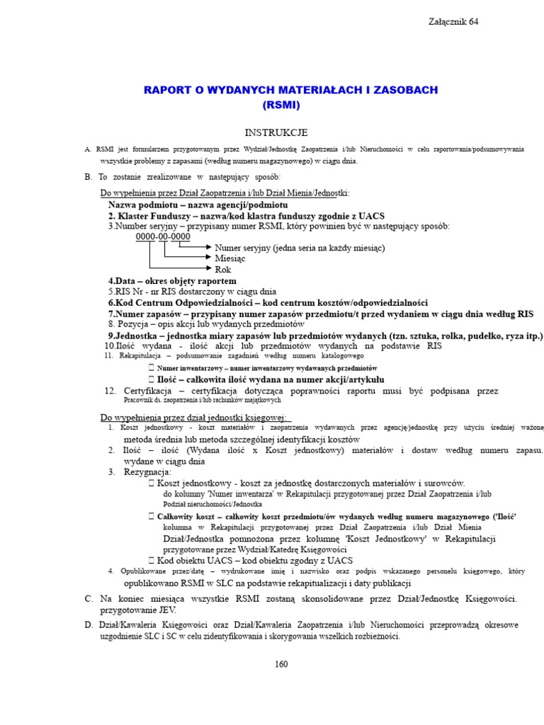 Aneks 64 - Instrukcje - RSMI | PDF