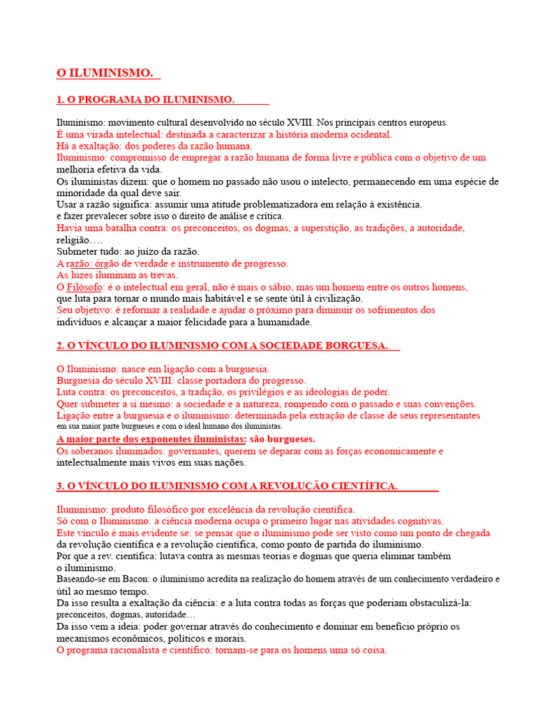 Iluminismo resumo | PDF | Iluminismo | Science