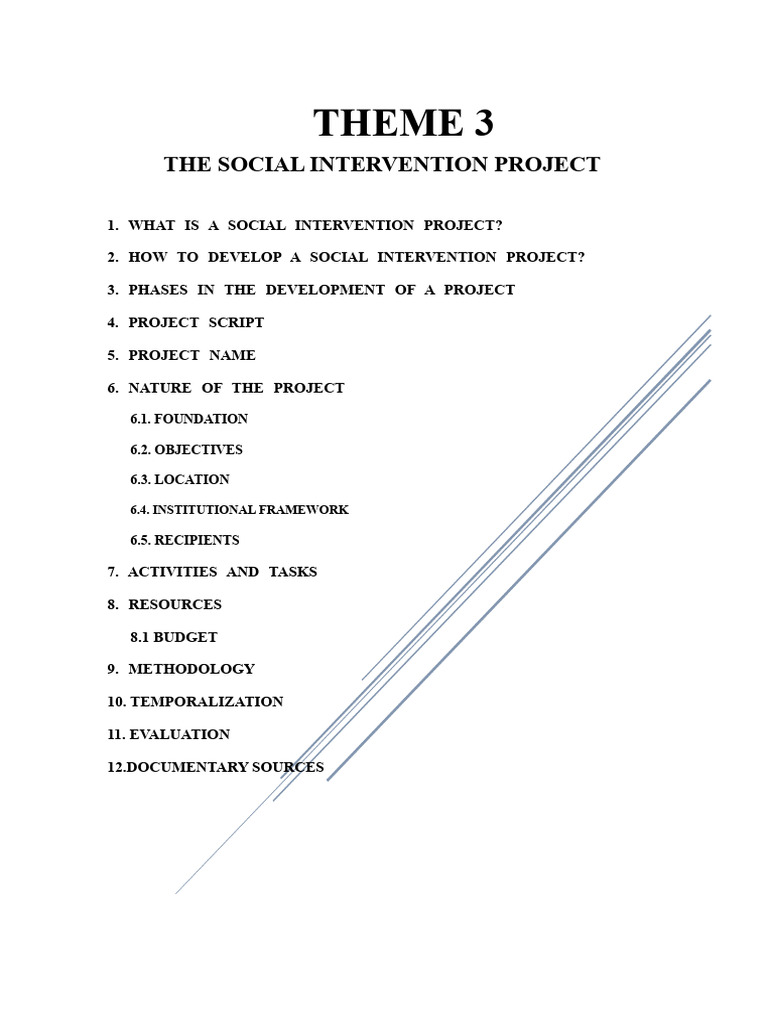 The Social Intervention Project | PDF | Expense | Budget