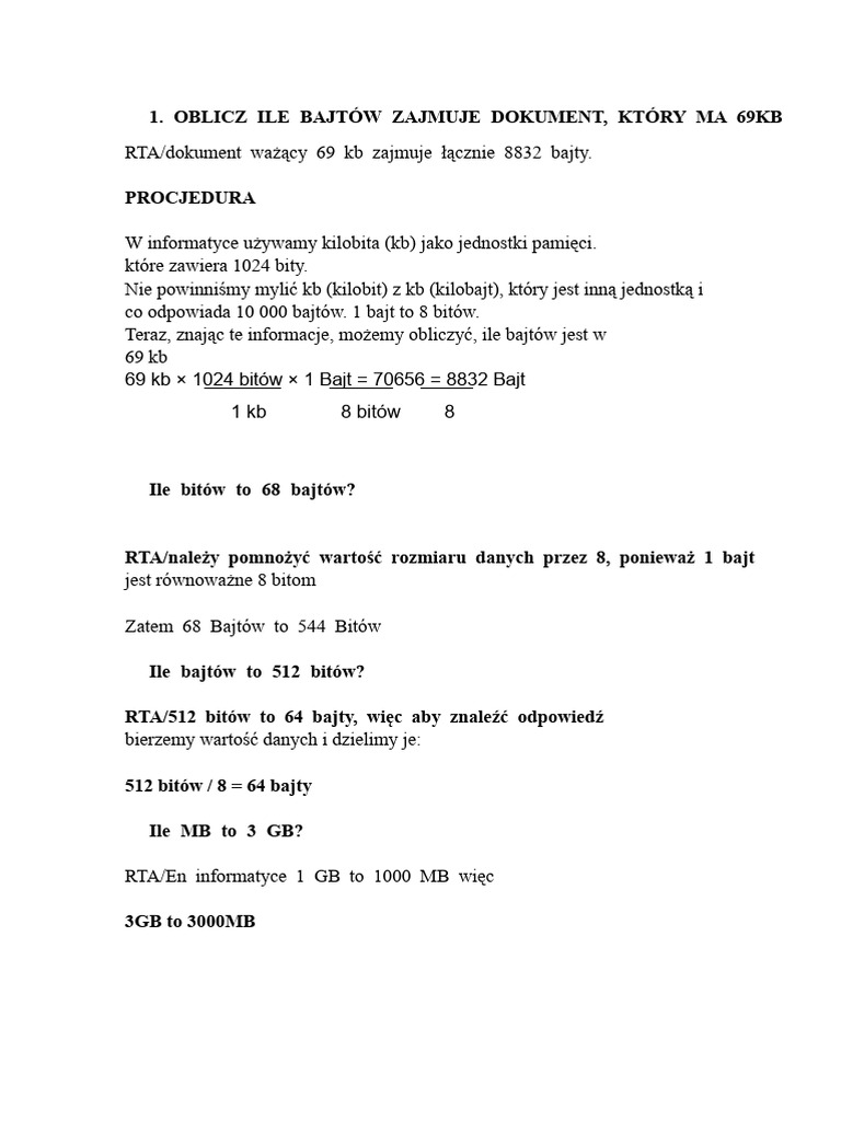 Zajęcia Informatyczne | PDF