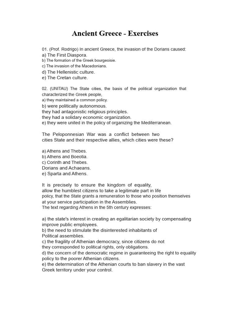 Ancient Greece: Key Historical Insights | PDF | Ancient Greece | Sparta