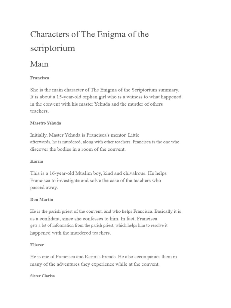 The Enigma of The Scriptorium | PDF