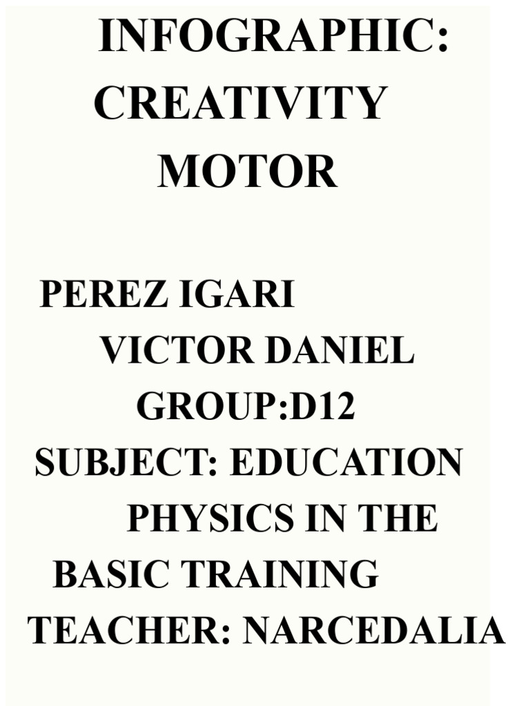 Infographic MOTOR CREATIVITY | PDF