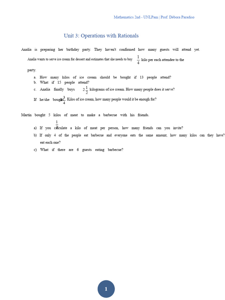 Operations with Rationals in Mathematics | PDF | Multiplication ...