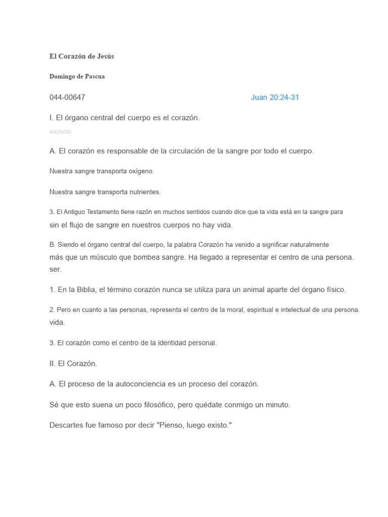 El Corazón en la Fe Cristiana | PDF | Pecado | Jesús