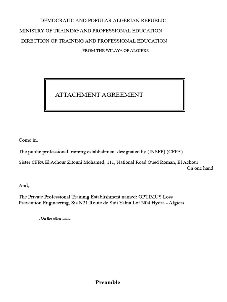 EPFP-CFPA Convention Model | PDF | Vocational Education